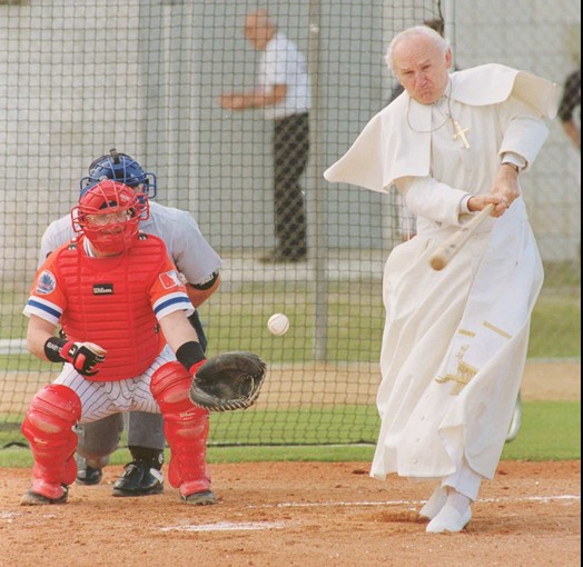Pope at bat | Sisters, Home Visitors of Mary